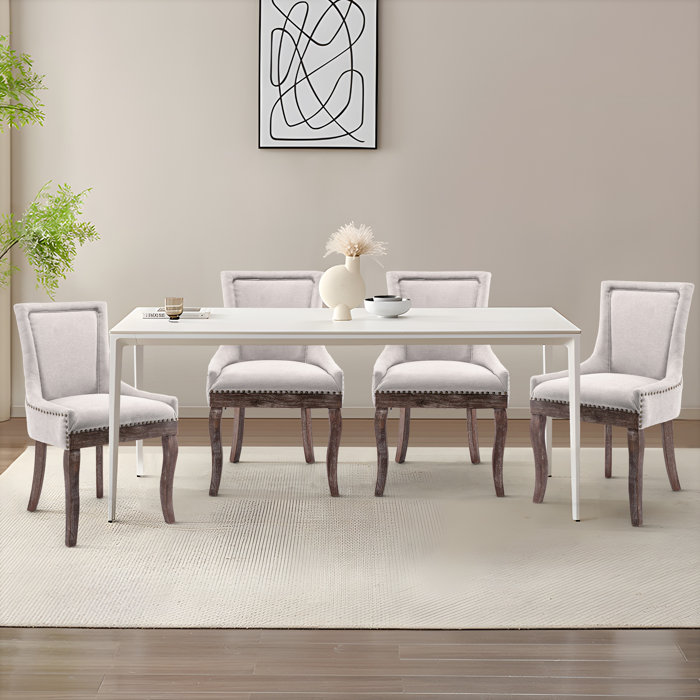 Rosalind Wheeler Buckhalt Velvet Wing Back Dining Chair | Wayfair